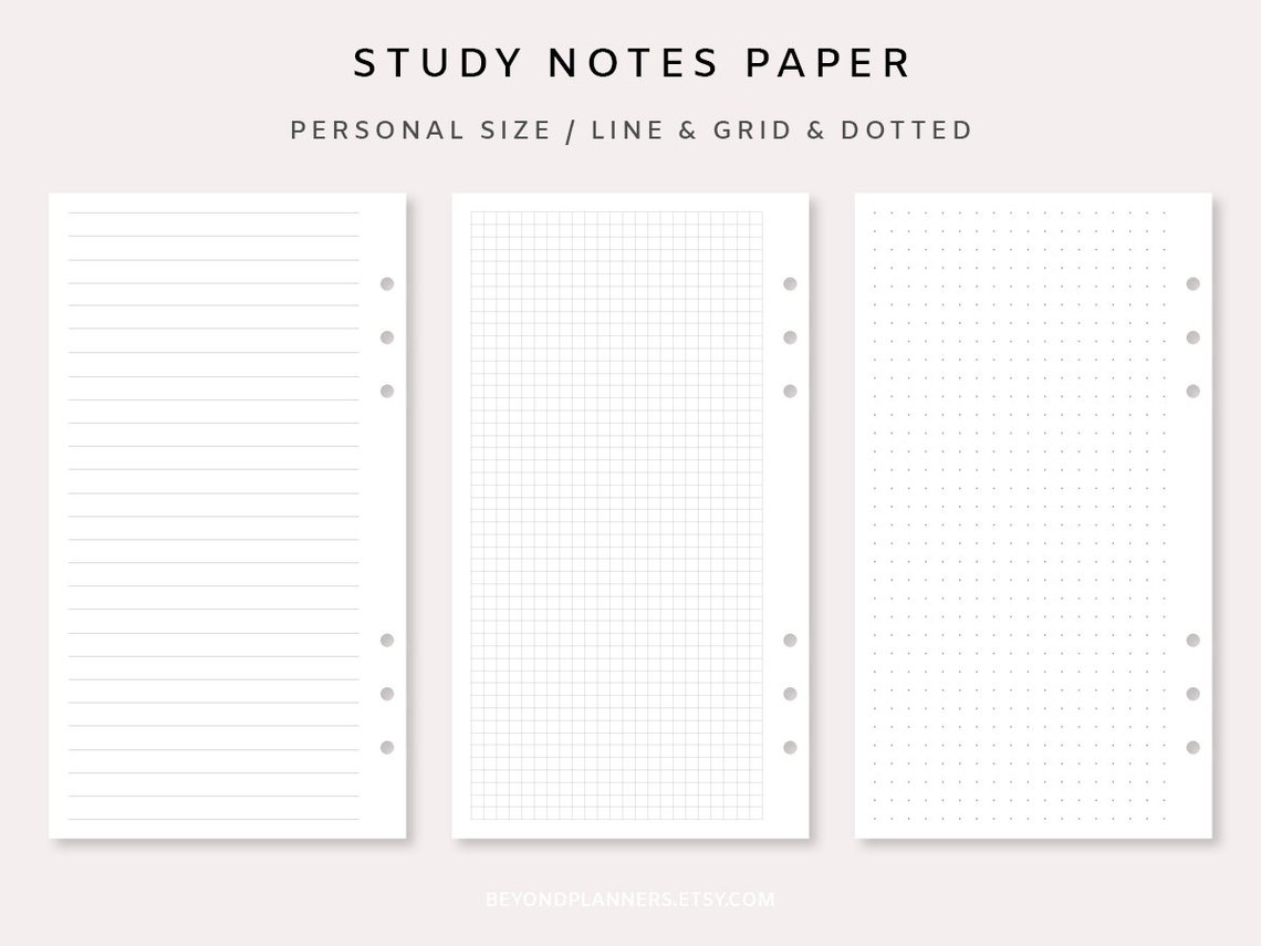 Study Notes Template Notes Printable Paper Printable Notes | Etsy