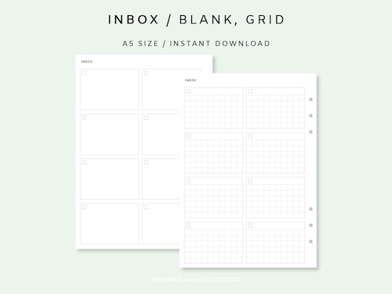 A5 Inbox Planner Dashboard Inbox Tracker Template Inbox - Etsy