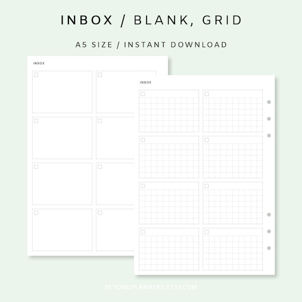 Inbox Checklist Template - Etsy