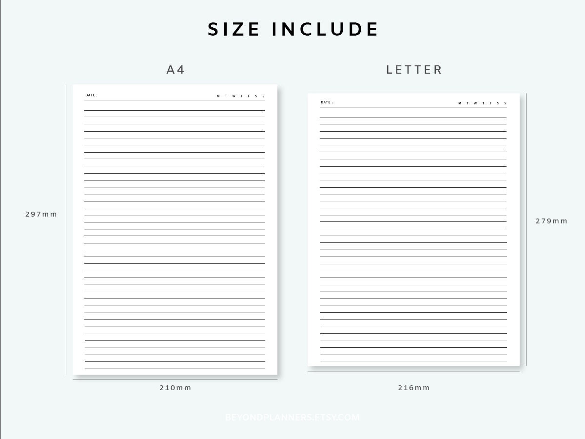 Printable Diary Pages - Printable Daily Journal | Daily Notes Template ...