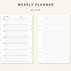 Week on One Page Printable - Undated Weekly Planner PDF | Weekly ...