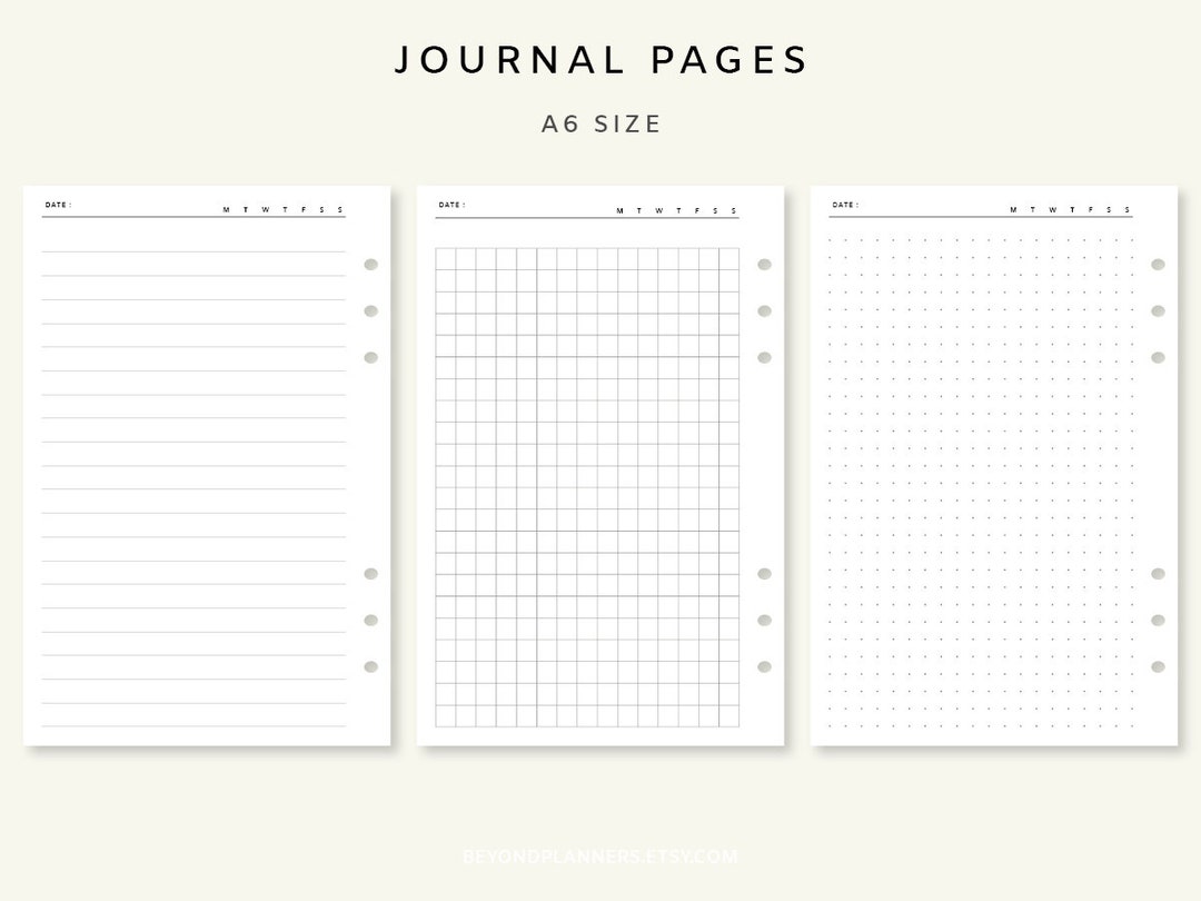 Printable Diary Pages Printable Daily Journal Daily Notes Template ...