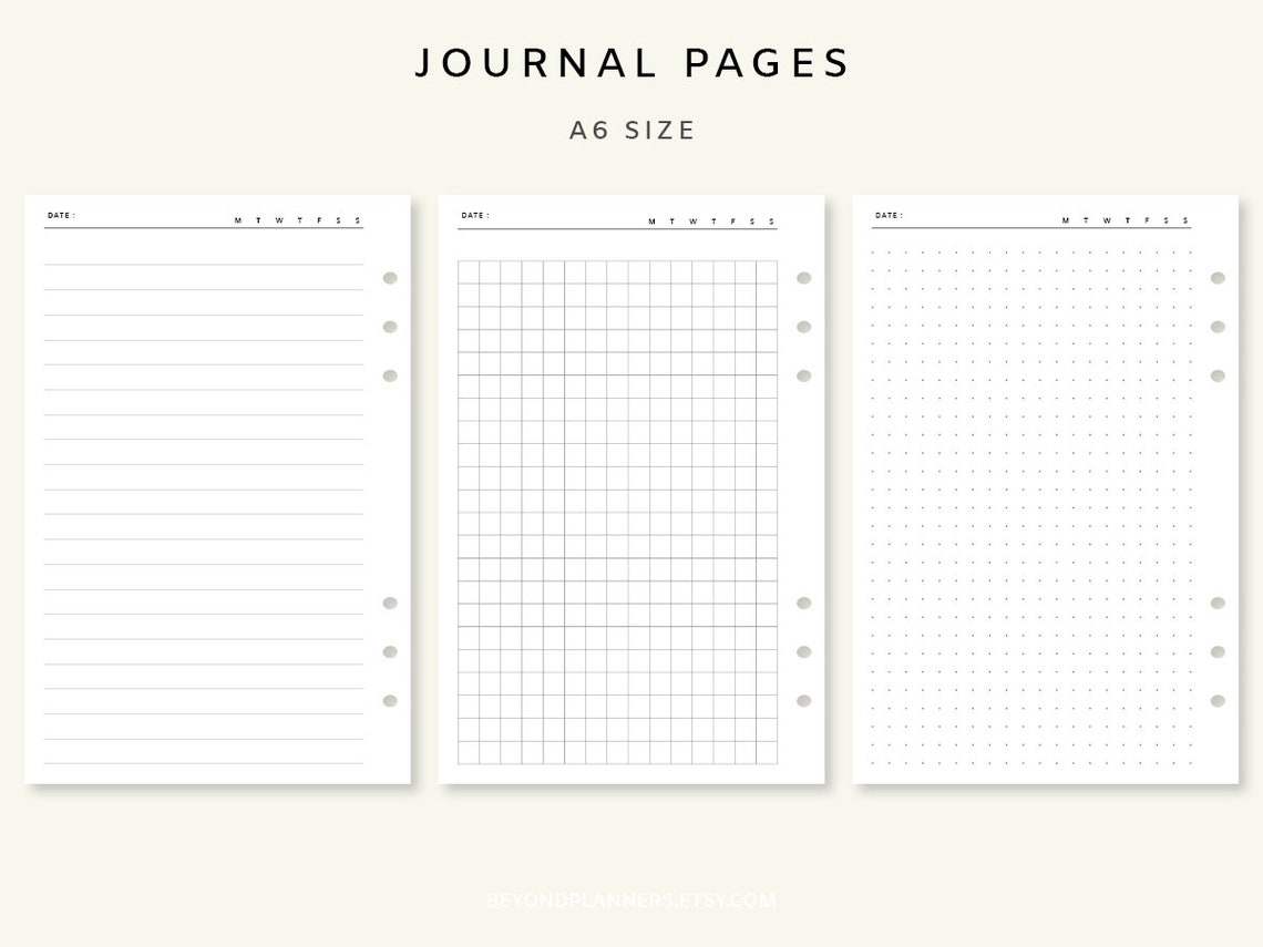 Printable Diary Pages Printable Daily Journal Daily Notes - Etsy