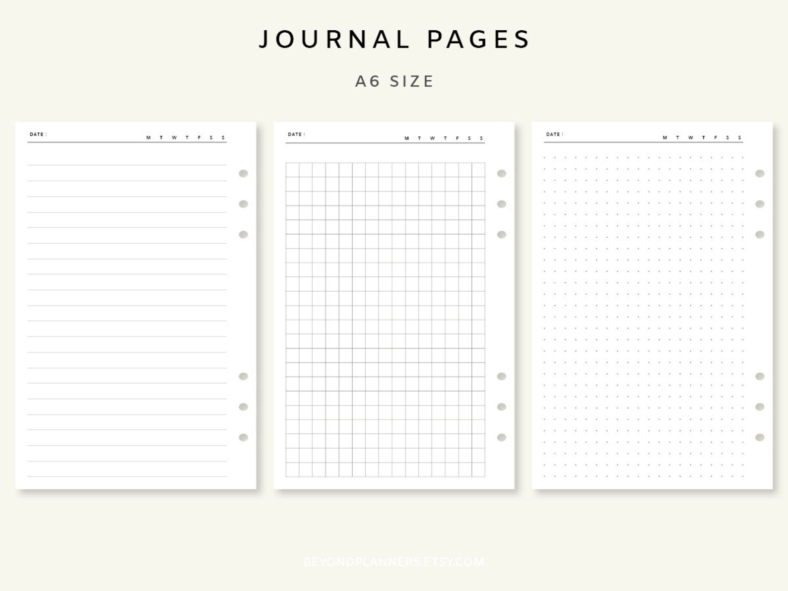 Printable Diary Pages Printable Daily Journal Daily Notes - Etsy