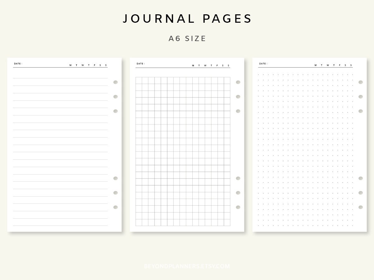 Printable Diary Pages Printable Daily Journal Daily Notes - Etsy