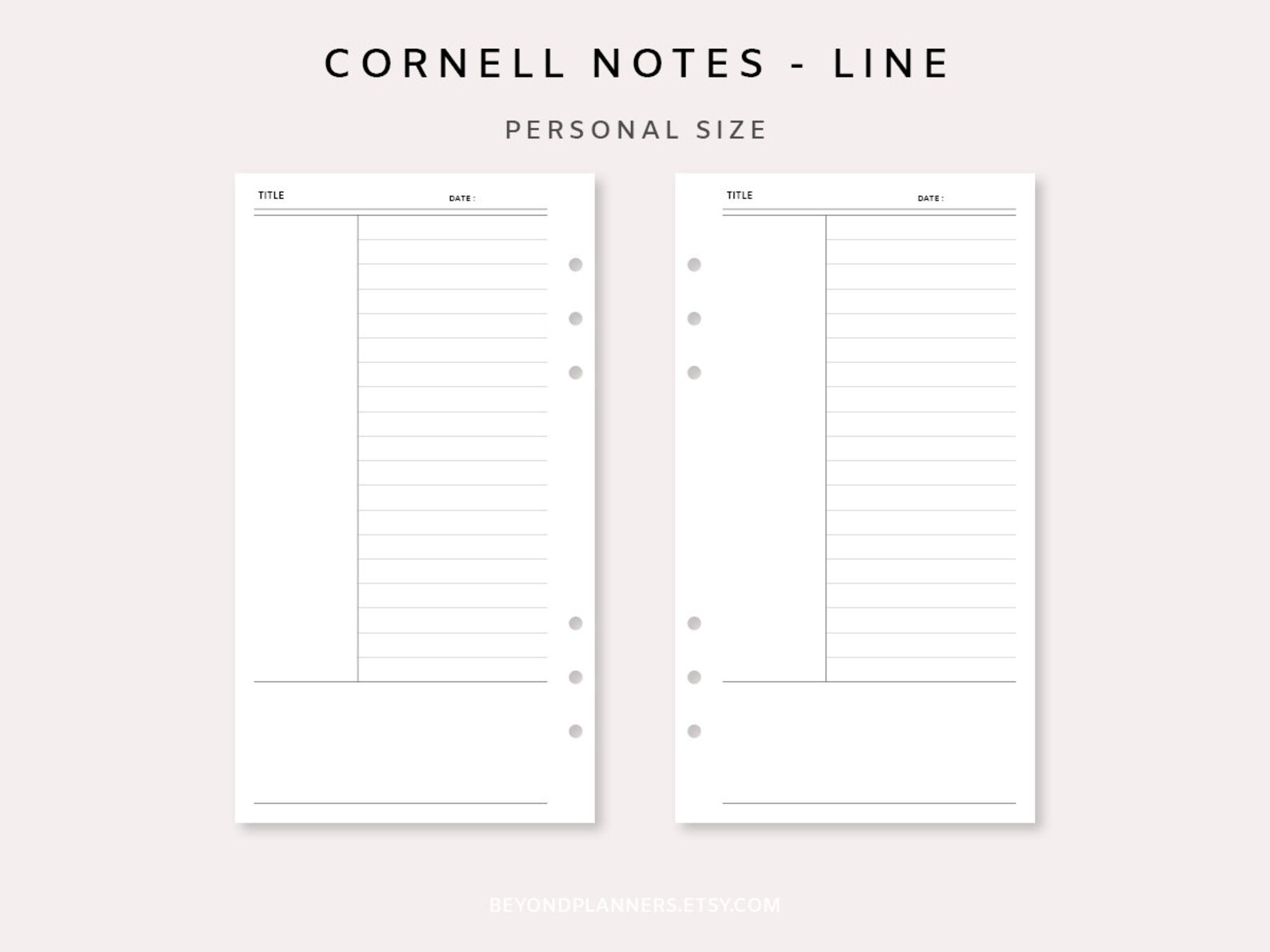 Cornell Notes - Cornell Notes Printable | Note Template | Student Note ...