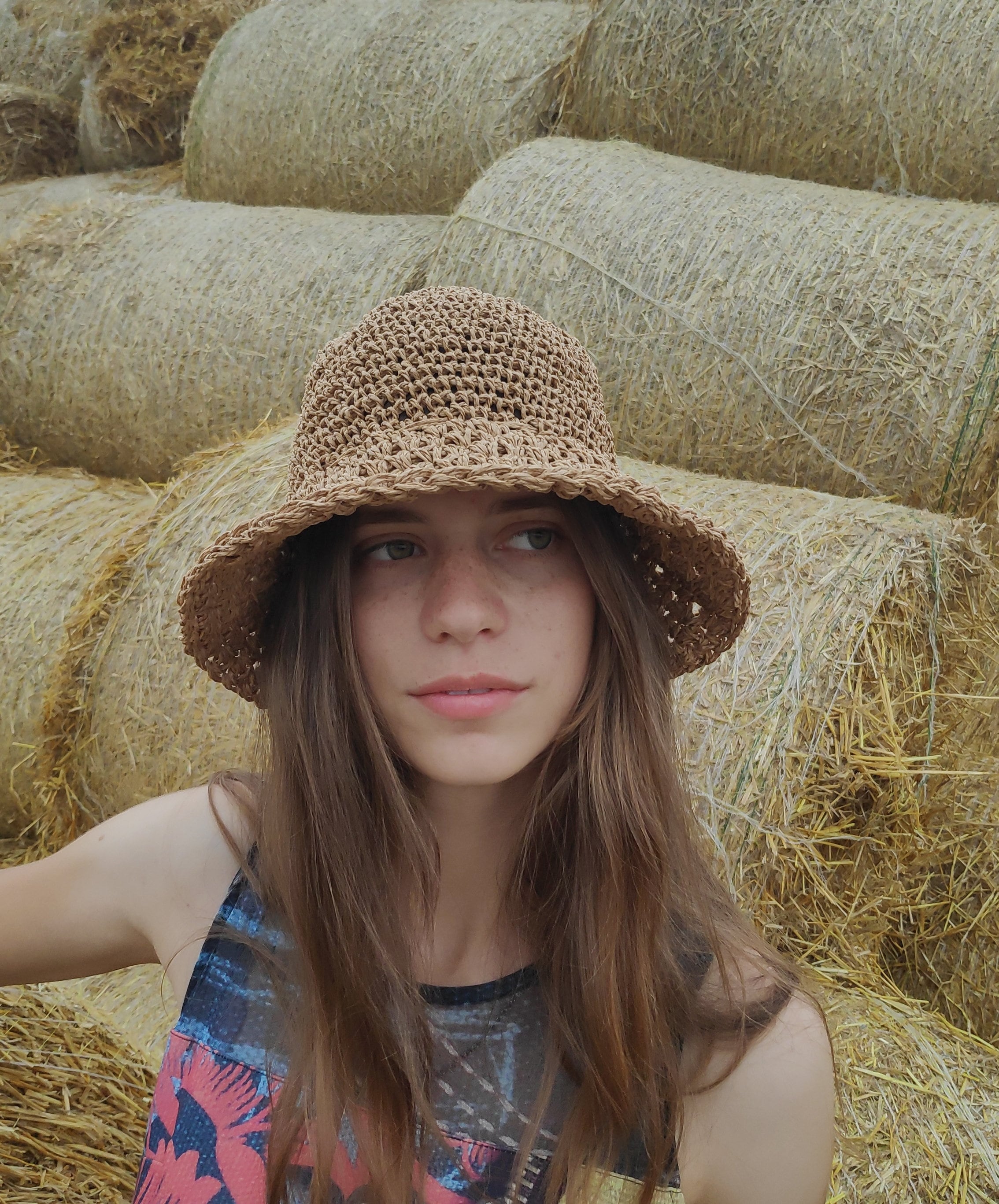 PDF Pattern, Schema Crochet, Raffia Hat, Boho Hat, Crochet Bucket Hats ...