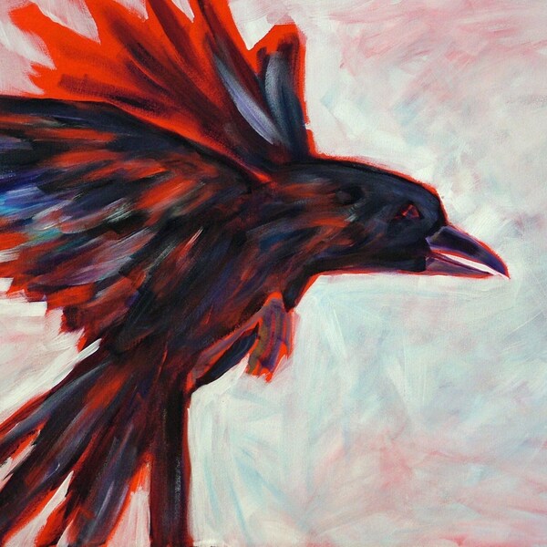 Crow Painting - Etsy