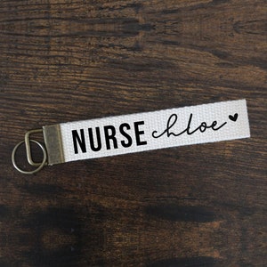 Personalized Nurse Keychain, Nurse Key Fob, Nurse Name Gift ...