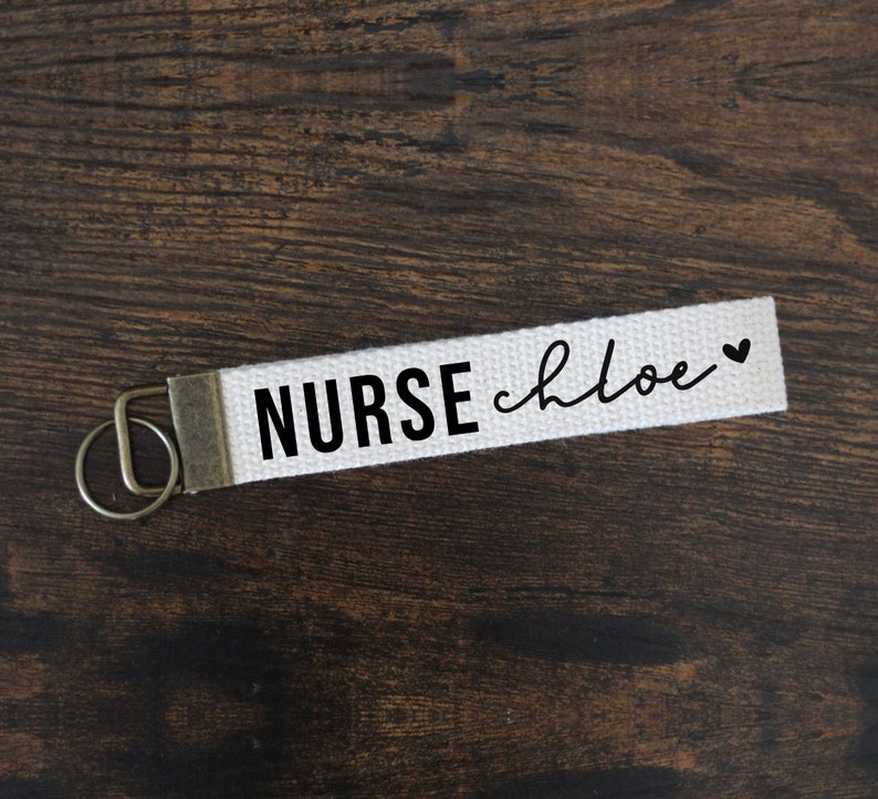 Personalized Nurse Keychain, Nurse Key Fob, Nurse Name Gift ...