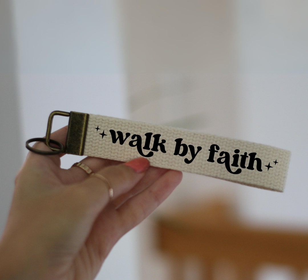 Walk by Faith Keychain, Inspirational Gift, Christian Gift, Religious ...