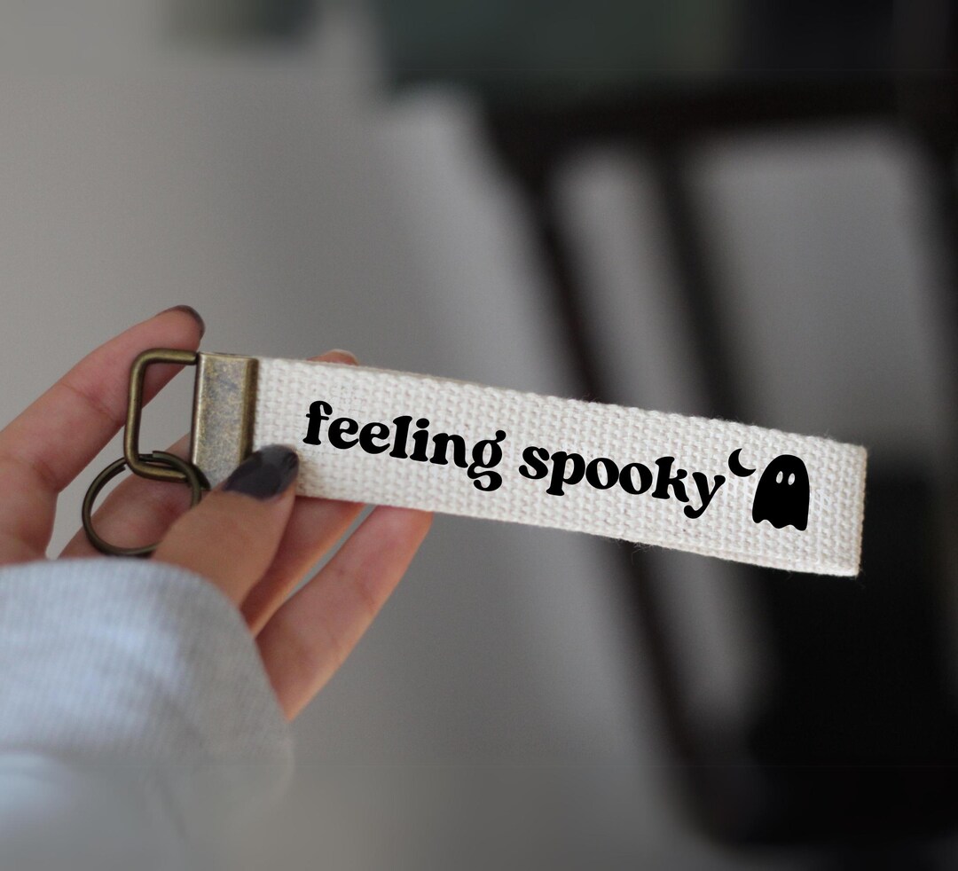 Feeling Spooky Keychain, Halloween Key Fob, Spooky Vibes, Spooky Mom ...