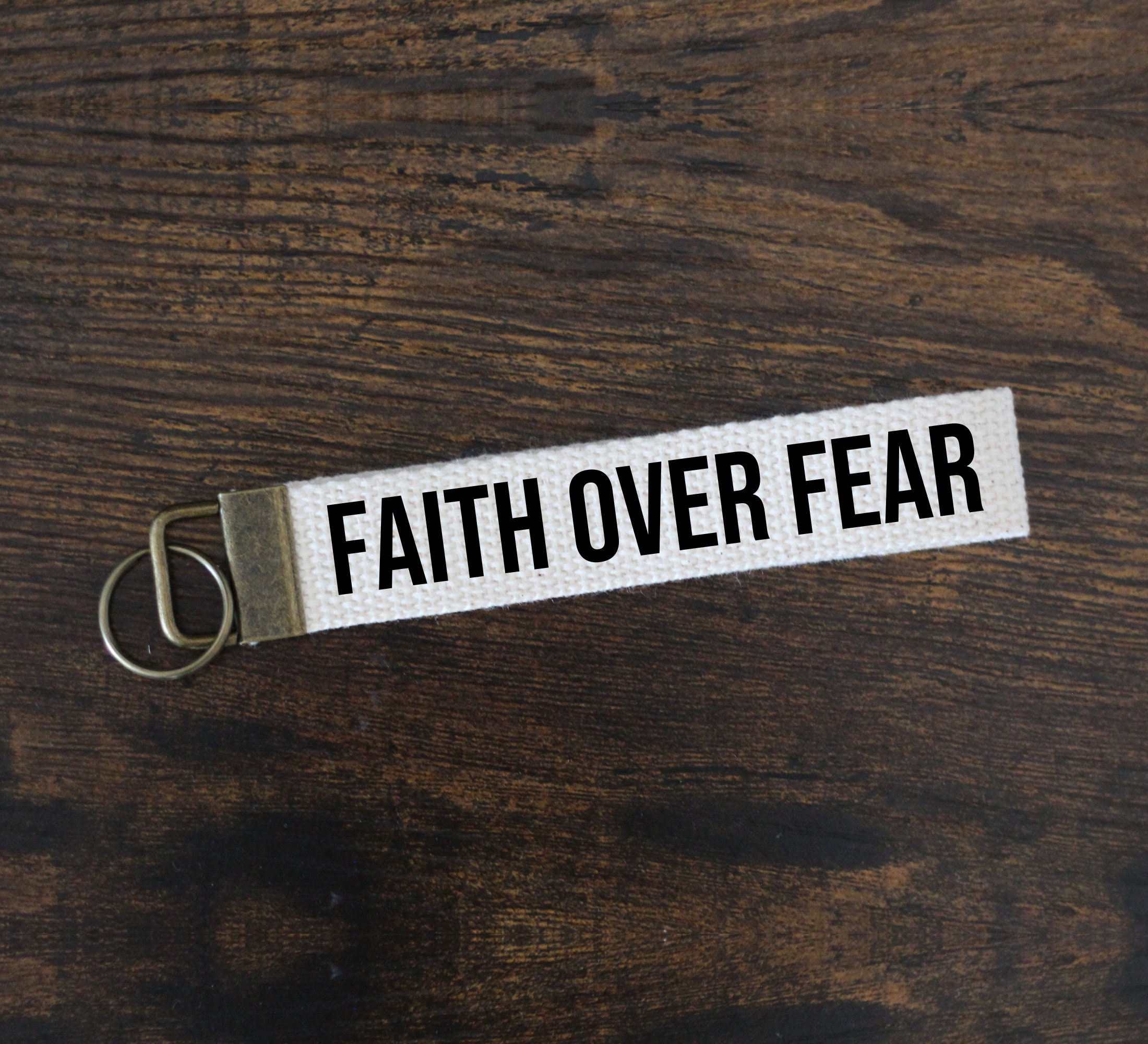Faith Over Fear Keychain Faith Gift Christian Keychain 1 - Etsy