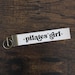 Pilates Girl Keychain, Pilates Key Fob, Pilates Lover Gift, Pilates ...