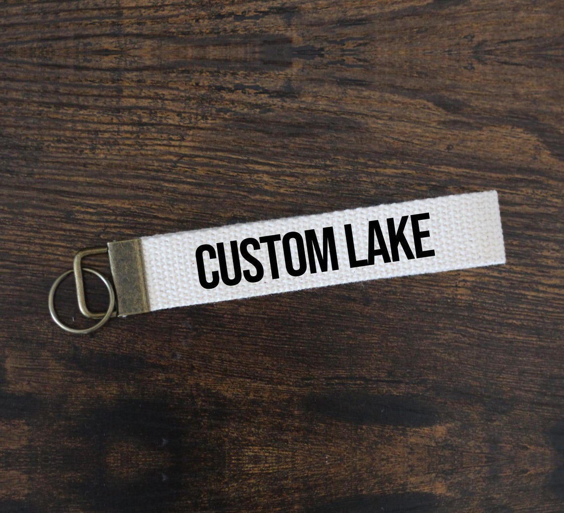 Custom Lake Key Fob, Lake Keychain, Personalized Lake Gift, Custom ...