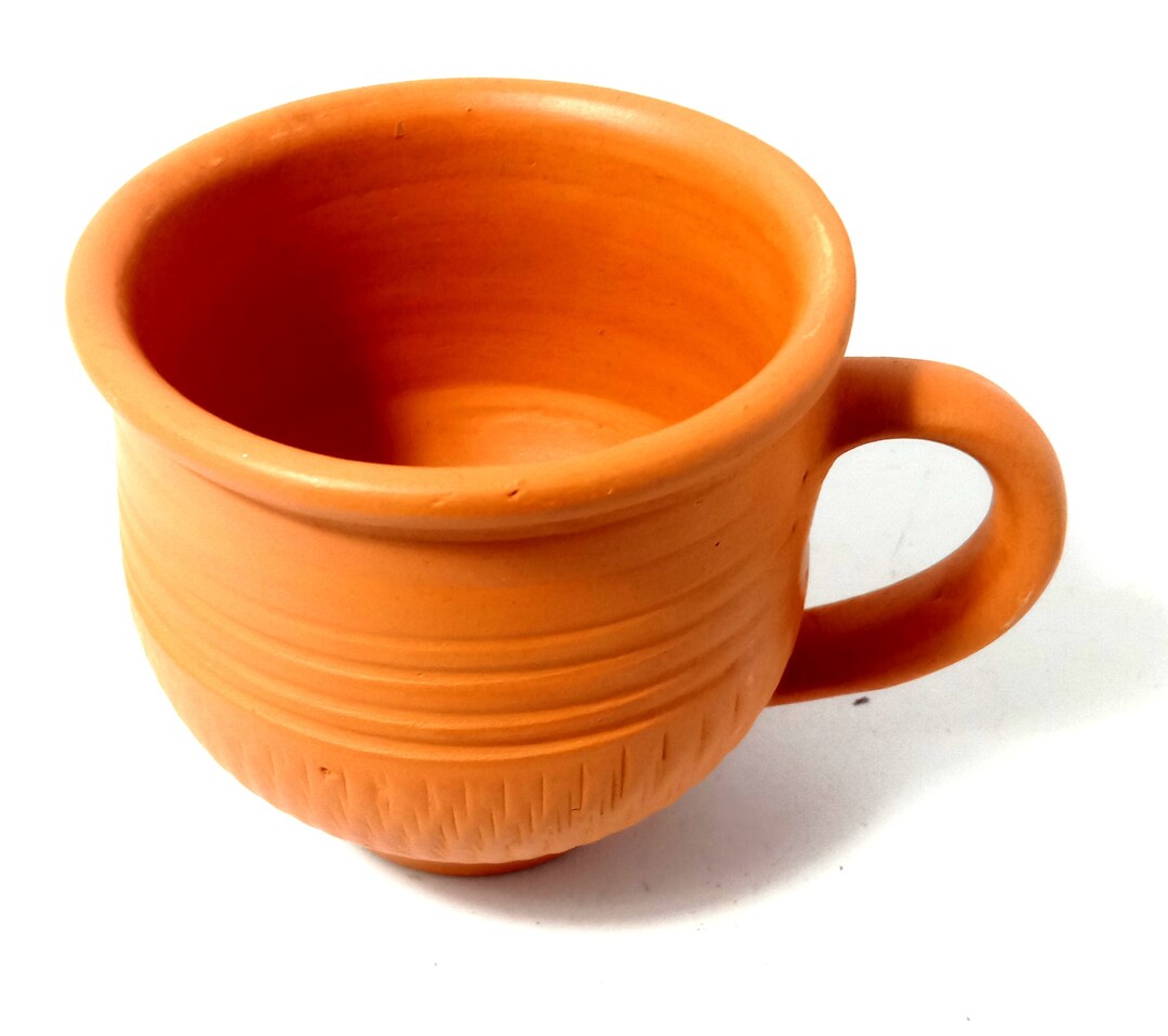 Home Heand Made Terracotta Tea Cup Etsy