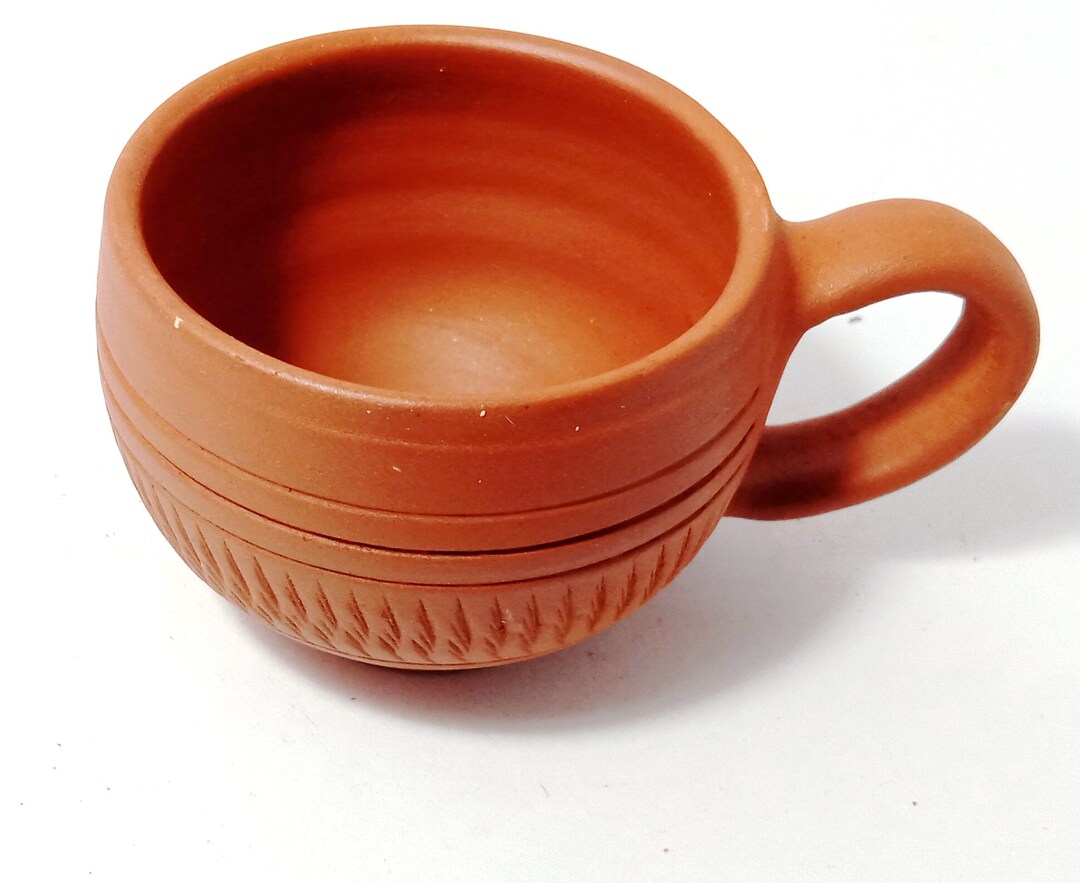 Home Heand Made Terracotta Tea Cup - Etsy