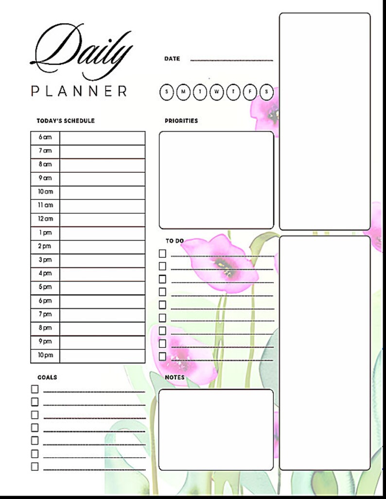 Pink Watercolor Poppies Digital Stationery Set Printable Download - Etsy