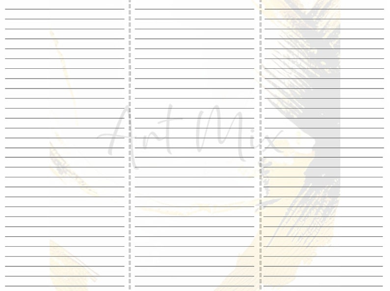 Printable Notepad Sheets | Narrow Fridge Notepad Lined Papers | Notepad ...