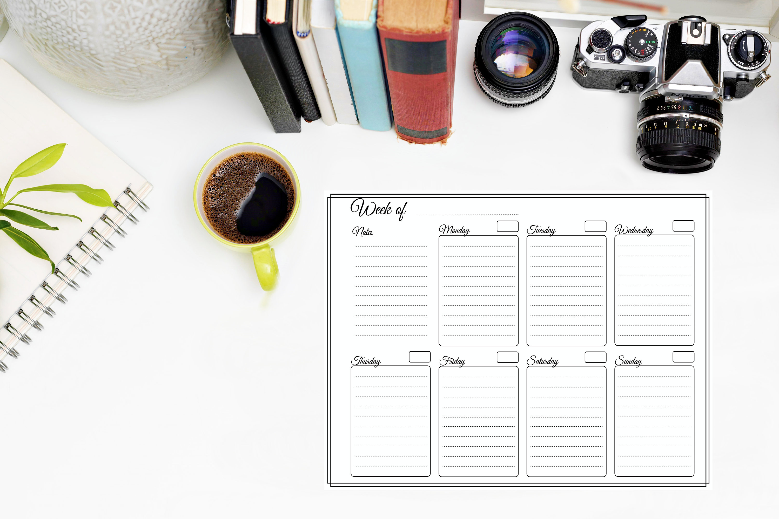 Printable Calendar | Blank Monthly and Weekly Formats | PDF Digital ...