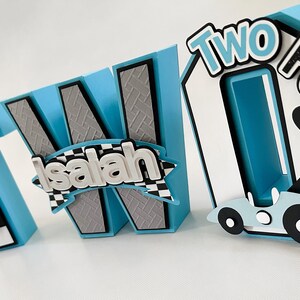 Two Fast Cake Topper/ Two Fast 3D Letters/ Two Fast Birthday/ Two Fast ...