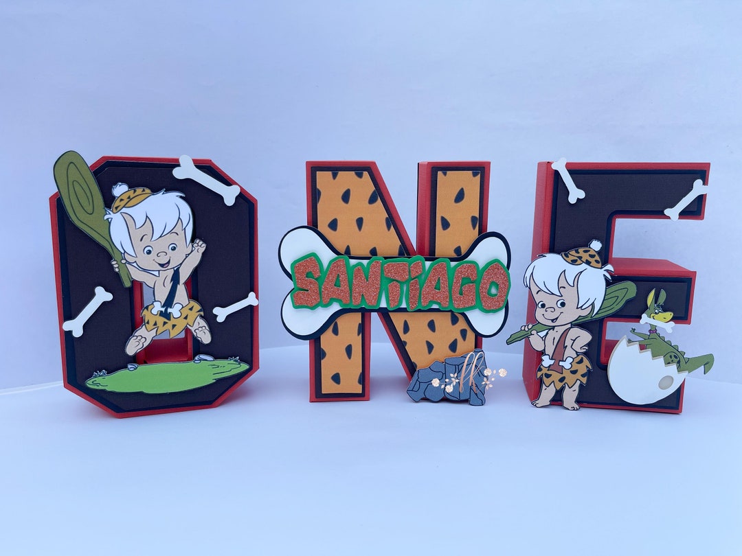 Bam Bam 3D Letters/the Flinstones 3D Letters/ 3D Letters/ Bam Bam Party ...