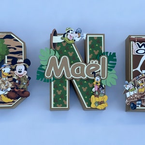 Safari 3D Letters/ Mouse 3D Letters/ Mickey Mouse 3D Letters - Etsy