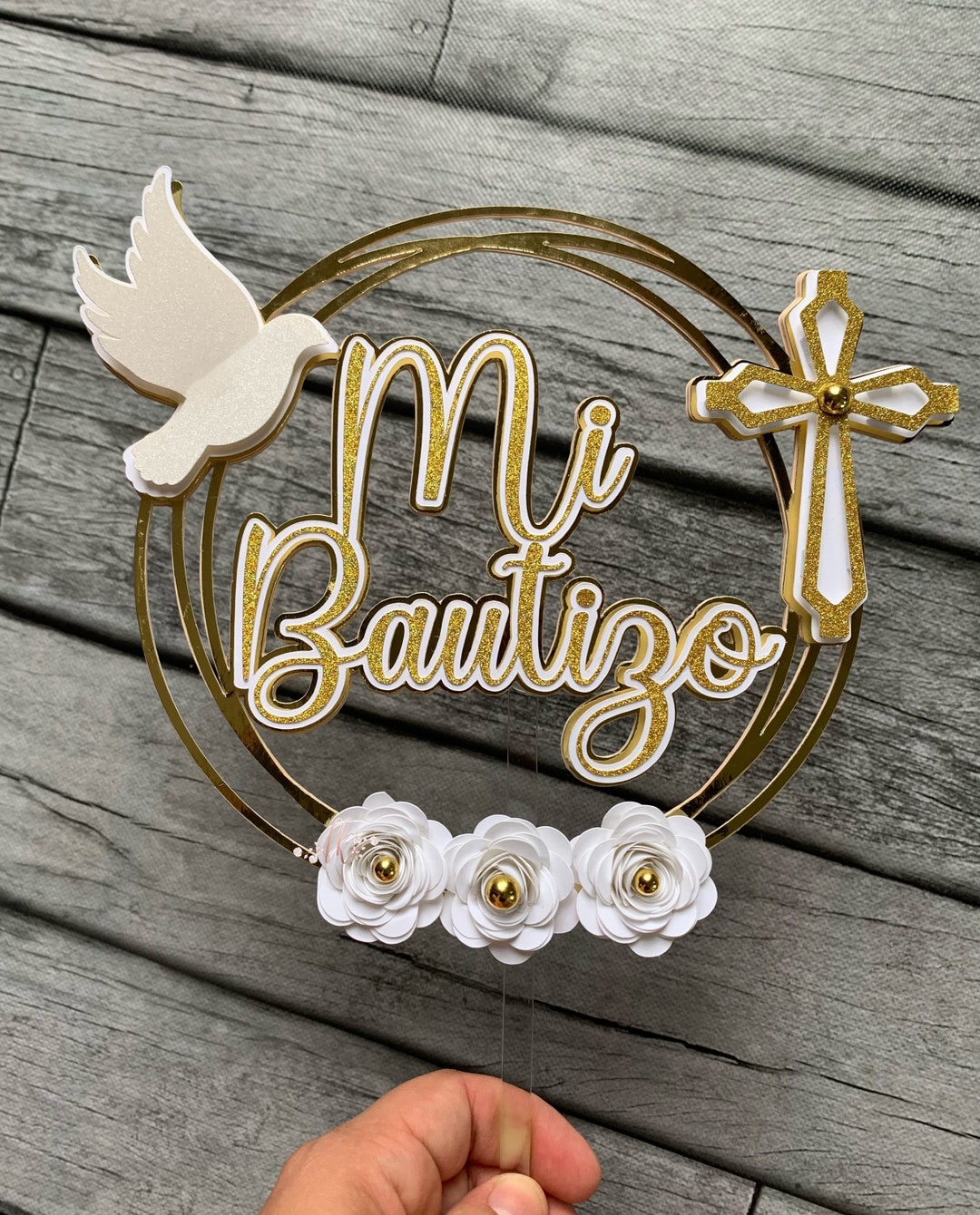 Mi Bautizo Caketopper/ My Baptism Caketopper/ Baptism/ Cake Topper ...