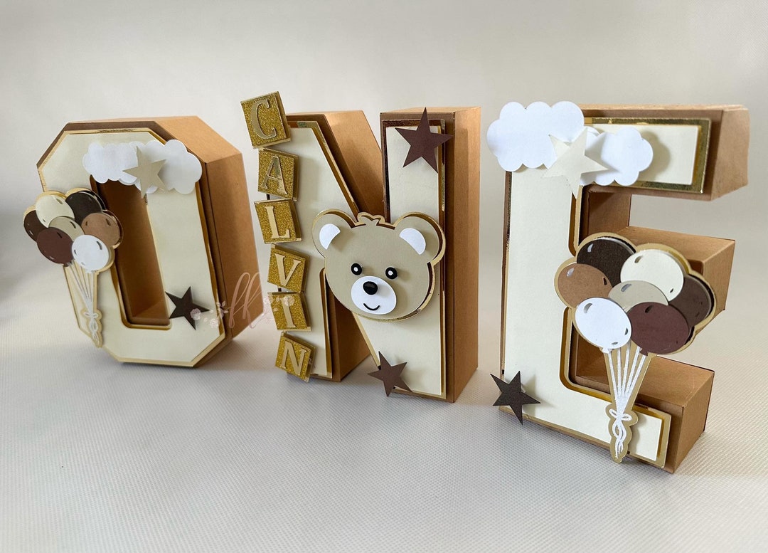 Teddy Bear 3D Letters/teddy Bear Decor/baby Shower 3D Letters/bear ...