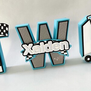 Two Fast Cake Topper/ Two Fast 3D Letters/ Two Fast Birthday/ Two Fast ...