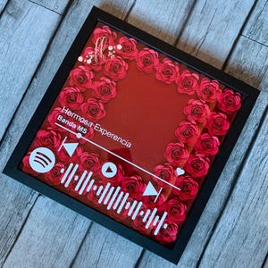 Personalized Flower Shadow Box/ Photo Shadowbox/ Shadow Box With Photo ...