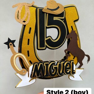 Horse Shoe Cake Topper/ Cowgirl Cake Topper/ Cowboy Cake Topper/ Rodeo ...