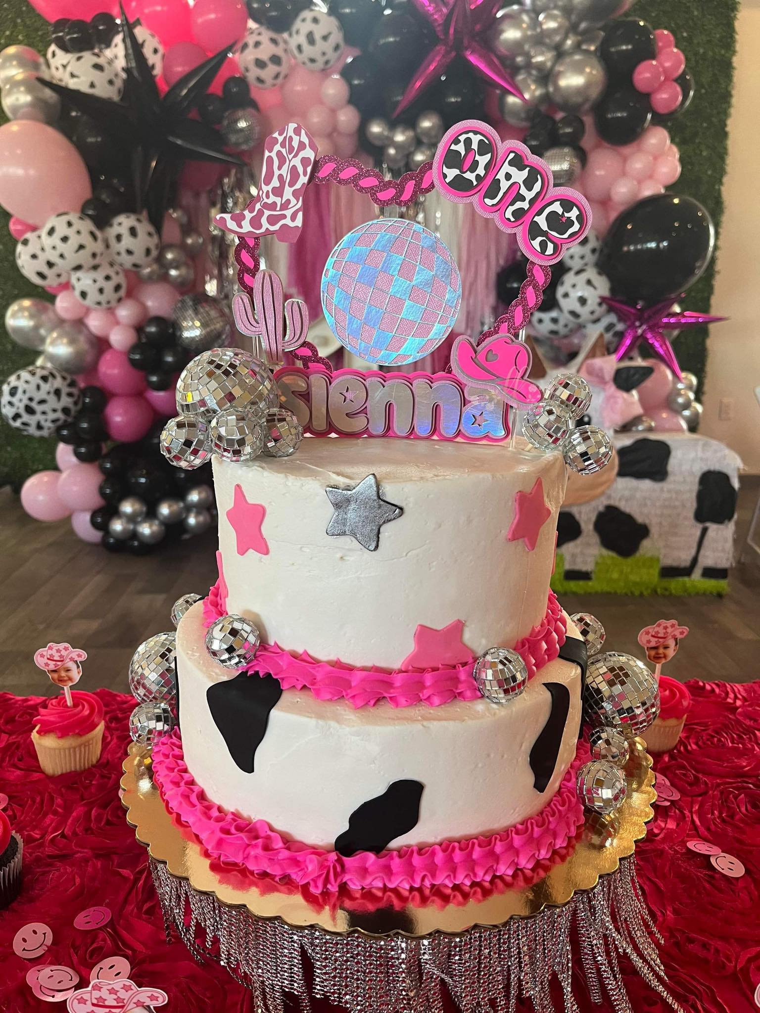 Cowgirl Disco Cake Topper/ Disco Cowgirl Cake Topper - Etsy