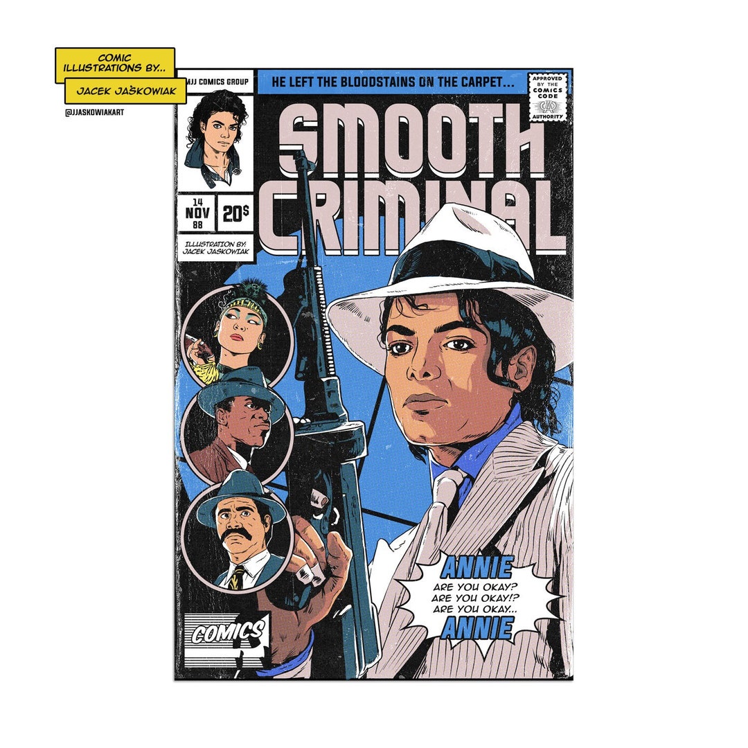 Smooth Criminal '88 Comic Book Poster - Etsy