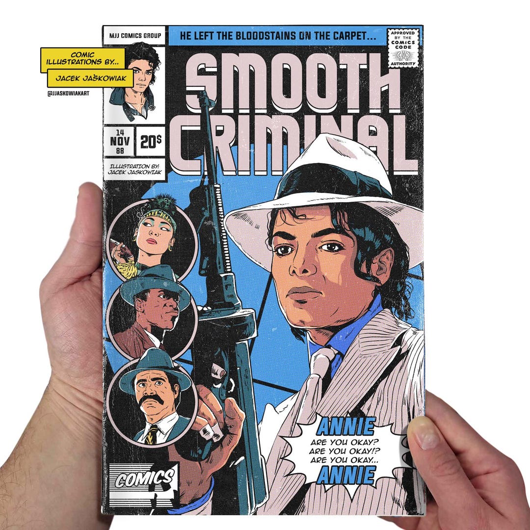 Smooth Criminal '88 Comic Book Poster Unofficial - Etsy