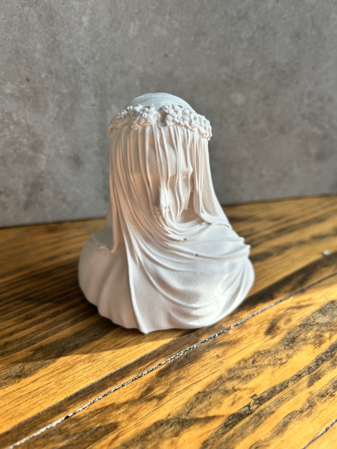 Veiled Woman Statue: Small Jesmonite Ornament - Etsy