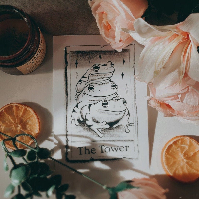 Frog Tarot card prints | Etsy
