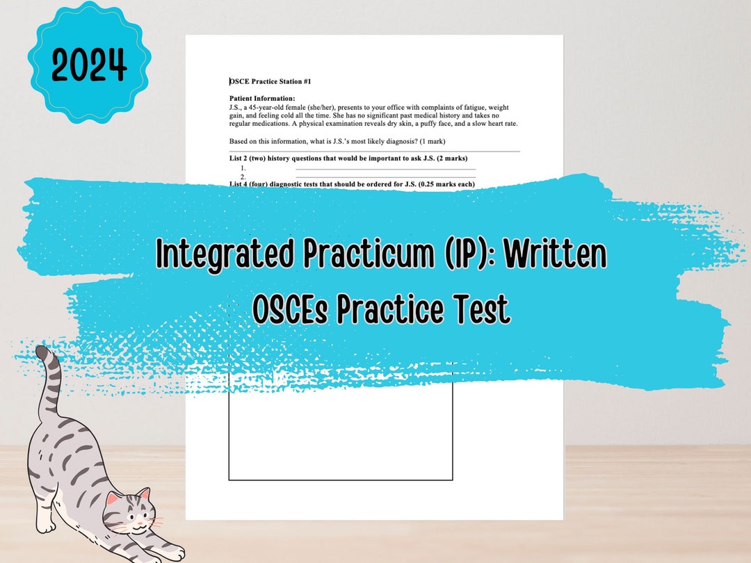 Integrated Practicum: Written OSCE Practice Test - Etsy