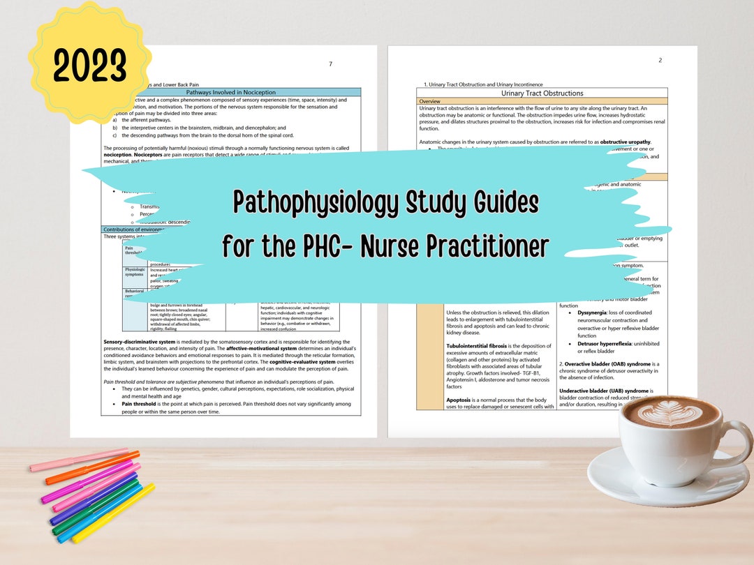 Pathophysiology for the Nurse Practitioner Notes - Etsy