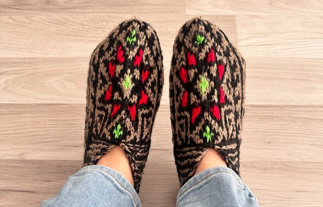 Handmade Sheep's Wool Socks 100% Natural Warm Casual All Sizes New Hand ...