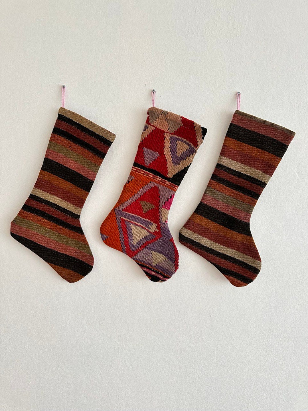 Christmas Stockings , Kilim Decor Socks , Kilim Stocking , Wall Decor ...