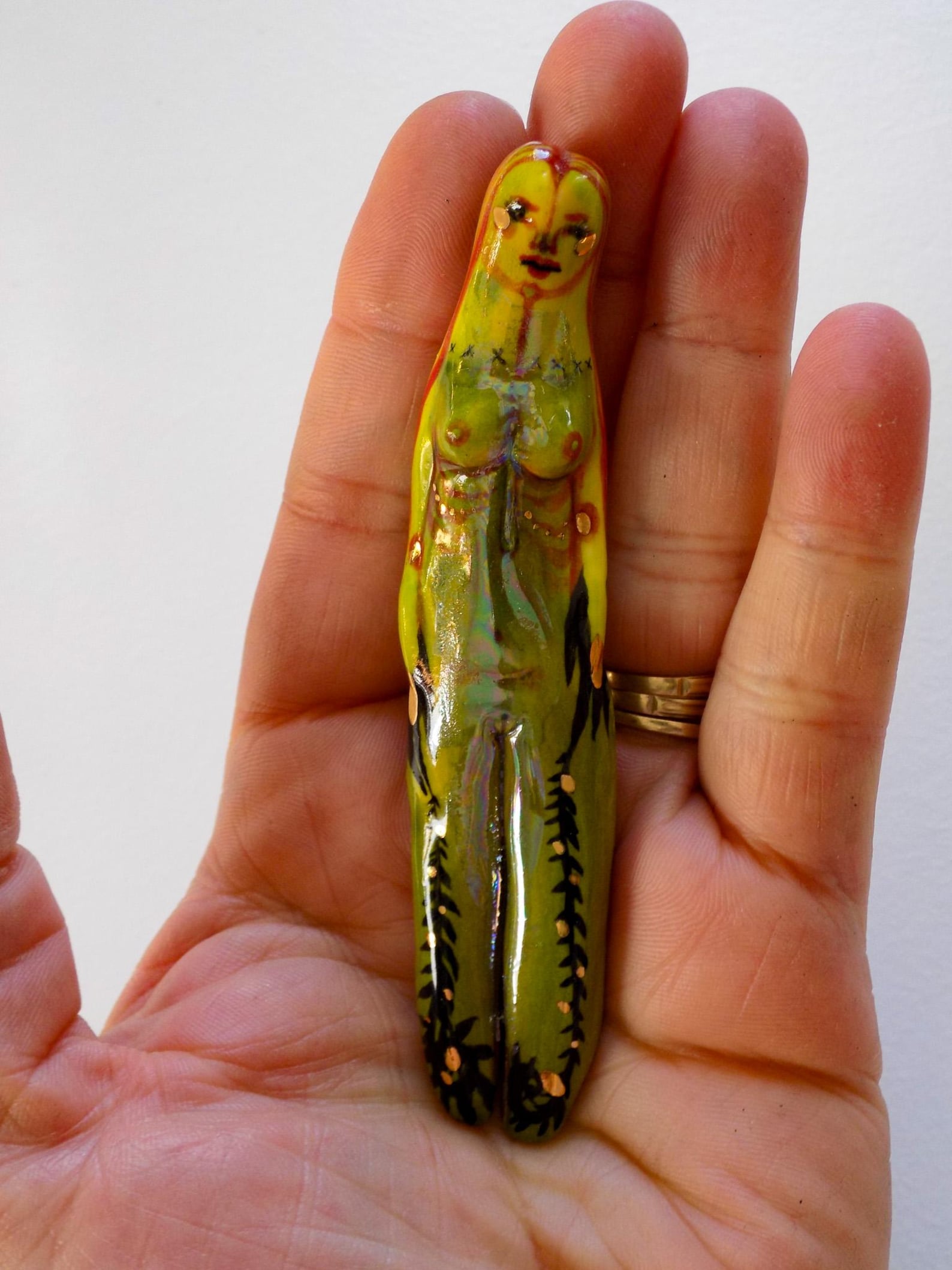 Porcelain Little Ladies - Ceramic Figures, Hanging Wall Art - Etsy
