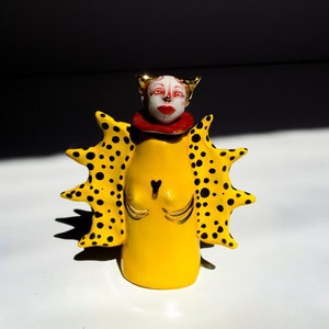 Contemporary Ceramic Figure Vase / Bottle, Removeable Head Design - Etsy