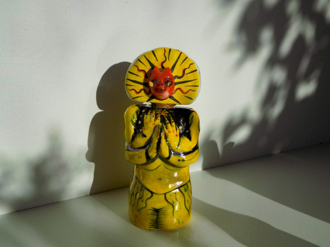 Devil Ceramic Illustration Cork Vase Figure, Collectible Statement Art ...