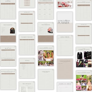 Quinceañera Digital Planner, Quince Planner, Checklist, 15th Birthday ...