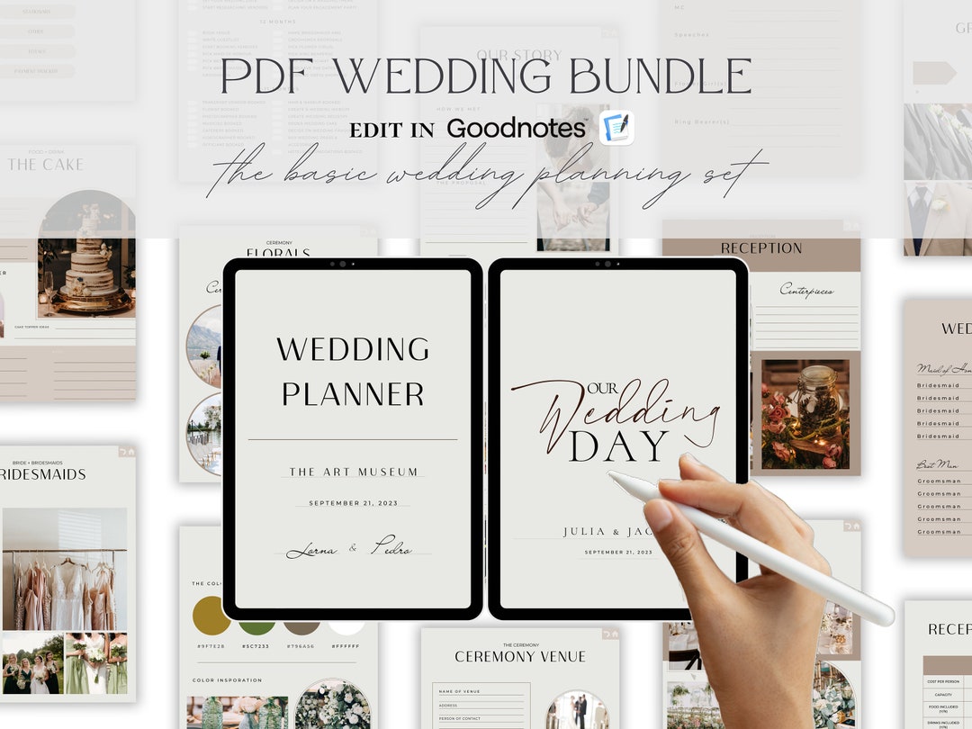 Goodnotes Packcaged Wedding Day Binder Template, Complete Wedding ...