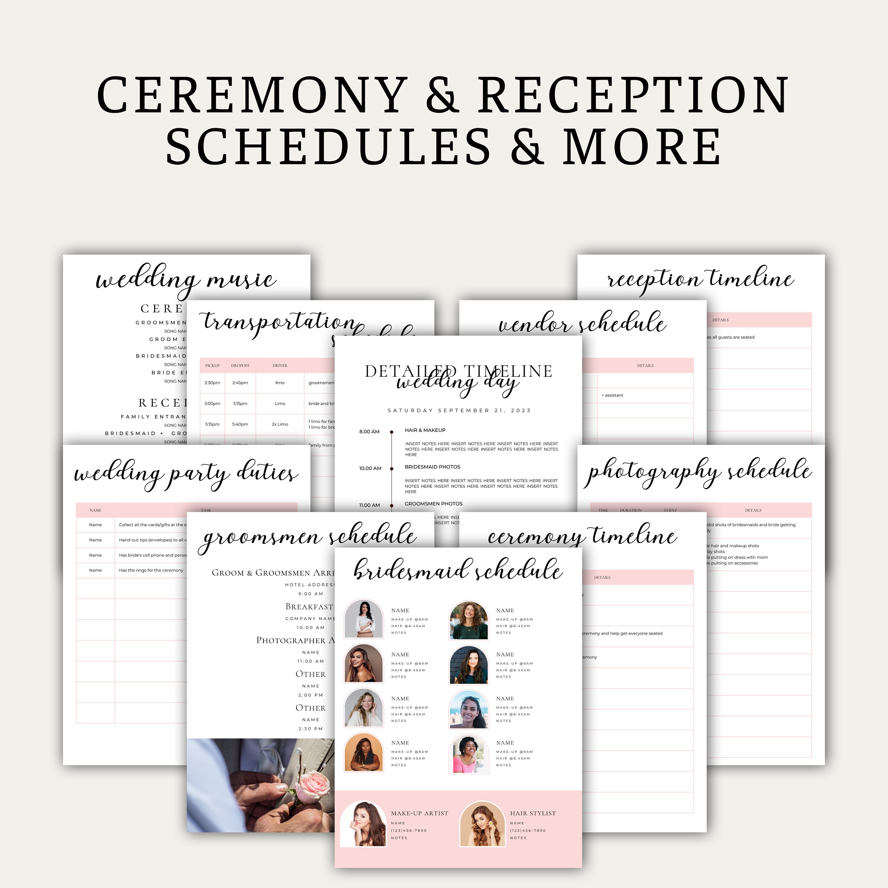 The Ultimate Wedding Day Binder Template Edit in Canva - Etsy