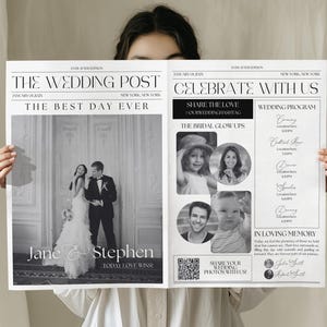 Wedding Newspaper Template With Photo, Wedding Newspaper Template ...