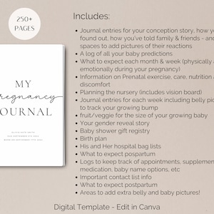 Pregnancy Journal, Expectant Mother Gift Pregnancy Planner Pregnancy ...
