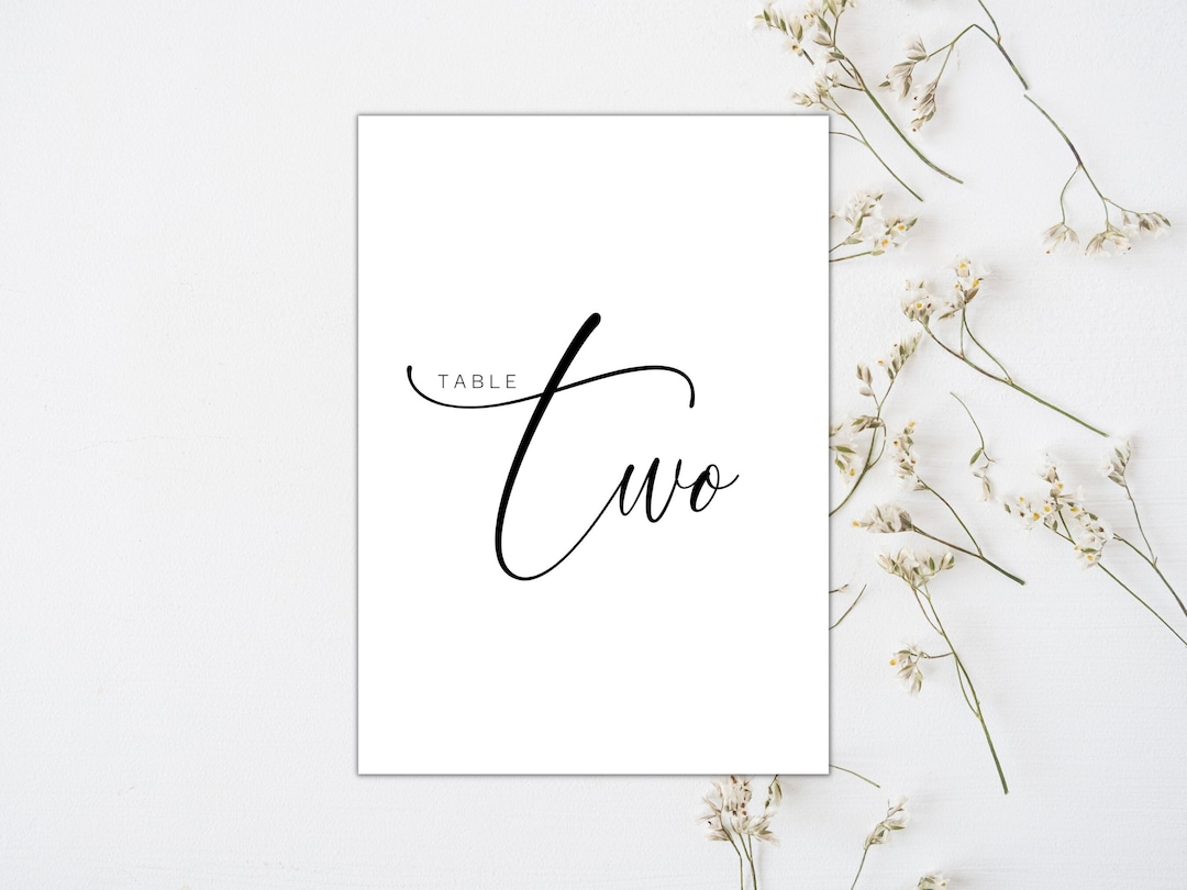 5x7 Table Numbers (1-20) Instant Download Digital Printable, Wedding ...